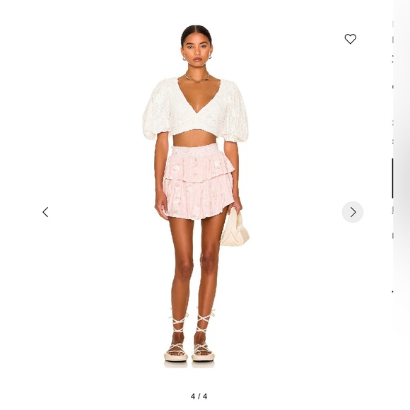 LoveShackFancy | Skirts | Loveshackfancy Ruffle Mini Skirt In Ballet ...